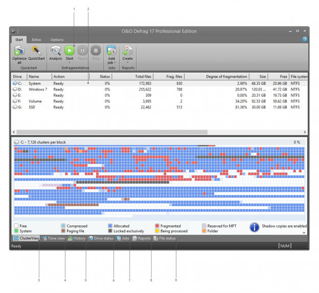 User Interface (GUI) O&O Software