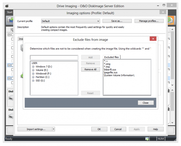 Exclude Files From An Image Oando Software