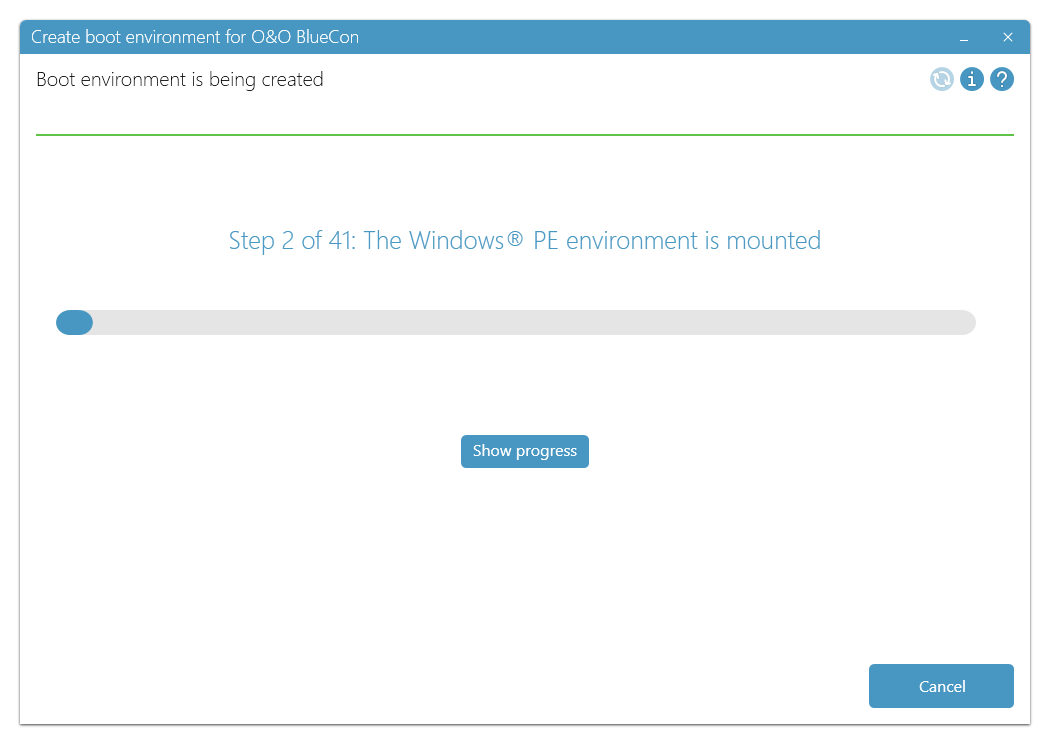 Create a boot environment O&O Software