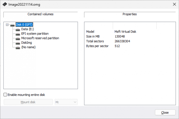 Mount drive O&O Software