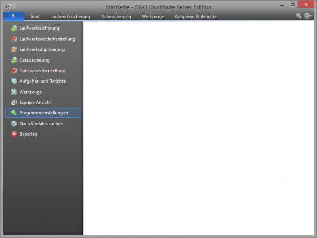 Programmeinstellungen O&O Software