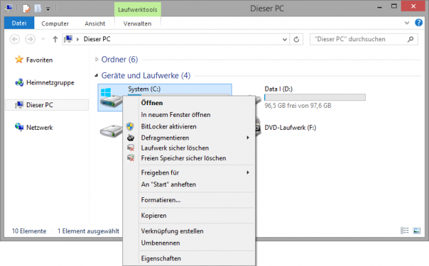 Daten mit dem Kontextmenü nachträglich sicher löschen O&O Software